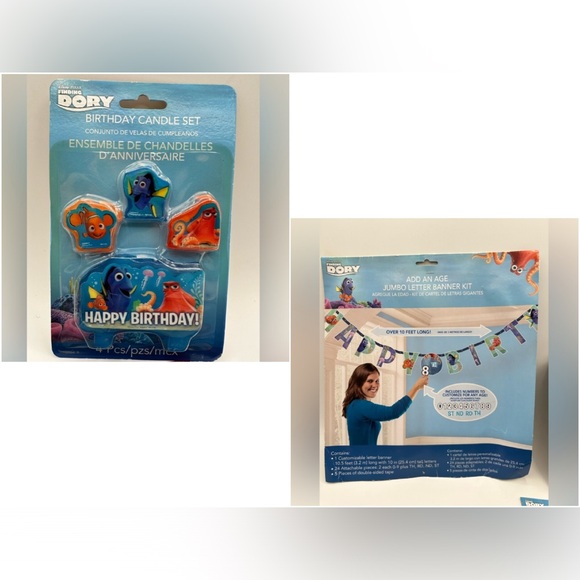Dory | Other | Dory Birthday Supplies Banner Candles | Poshmark